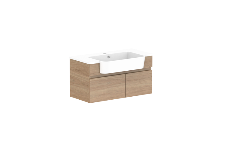Glacier Semi-Recessed Vanity Unit 750 – Coastal Bathroom